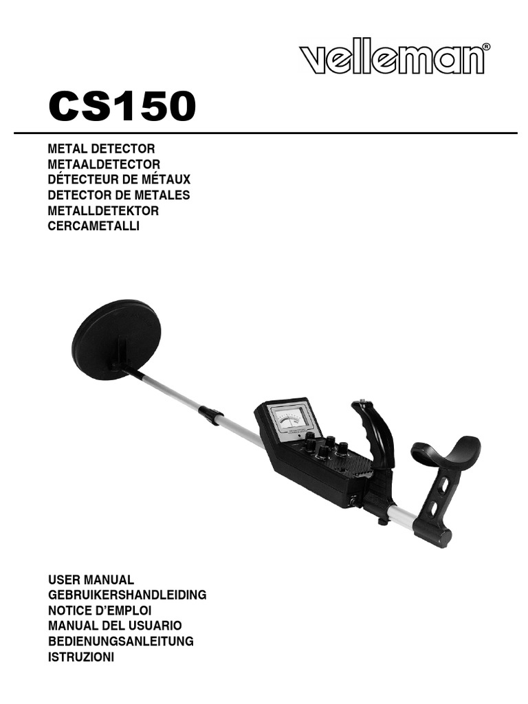 Cs150 Detector | PDF | Metal Detector | Headphones