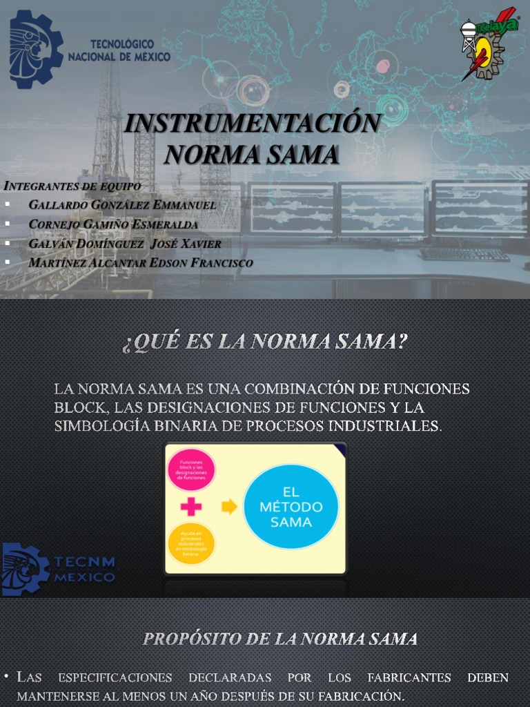 Instrumentación Norma SAMA | PDF