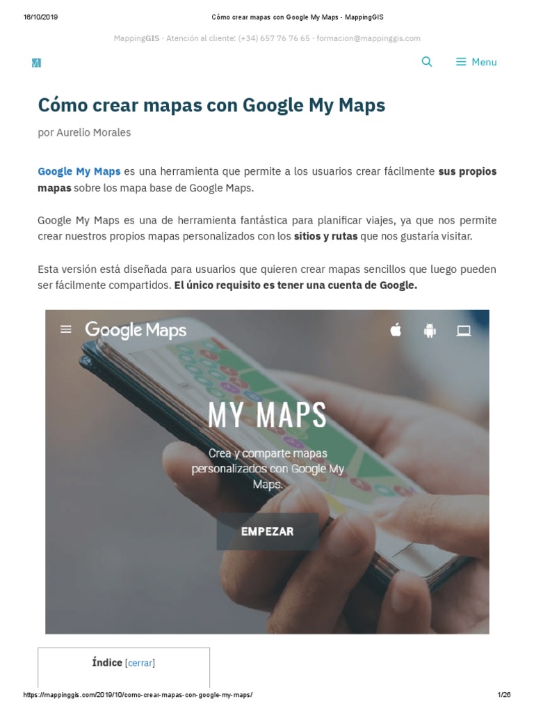 Cómo Crear Mapas Con Google My Maps - MappingGIS | PDF | Sistema de información geográfica | Red ...