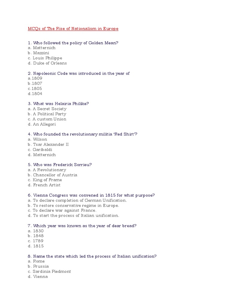 Multiple Choice Questions For Class 10 Maths | PDF | Rock (Geology ...