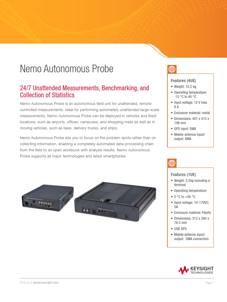 Nemo Autonomous Probe: 24/7 Unattended Measurements, Benchmarking, and ...