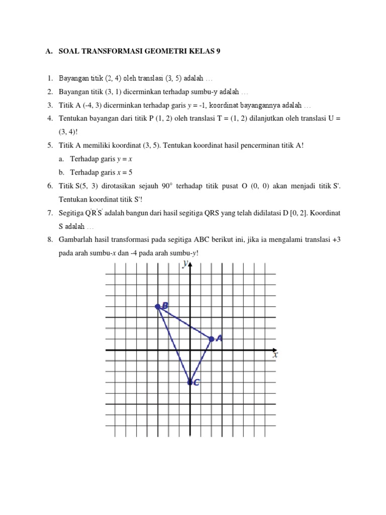 Soal Transformasi Geometri | PDF