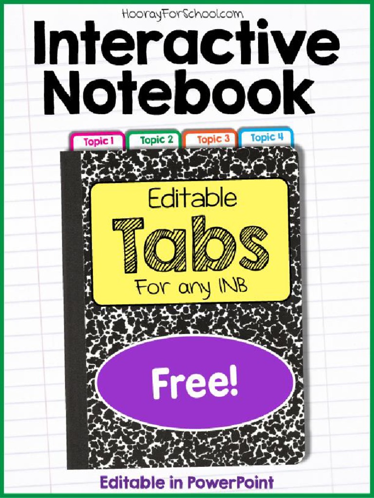 Interactive Notebook Tabs | PDF | Home & Garden