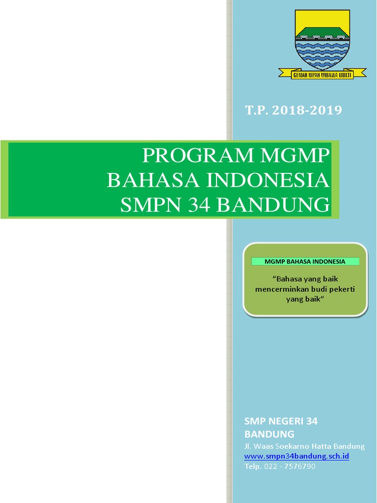 Program MGMP Bahasa Indonesia 2018-2019 | PDF | Seni