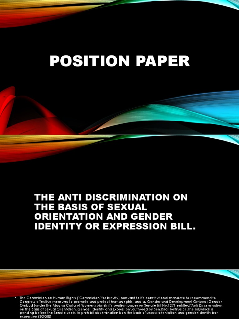 Position Paper | PDF | Discrimination | Human Rights