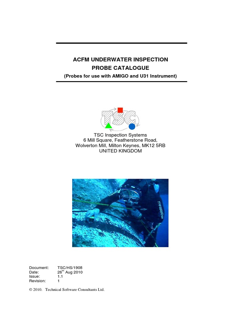 Acfm Underwater Inspection Probe Catalogue | Download Free PDF ...