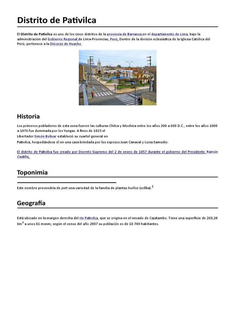 Distrito de Pativilca | PDF