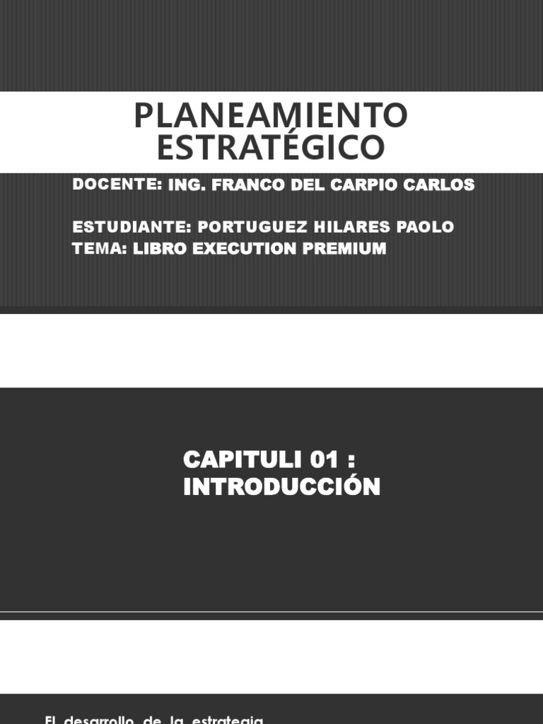 Execution Premium 1-2-3 | PDF | Análisis FODA | Planificación