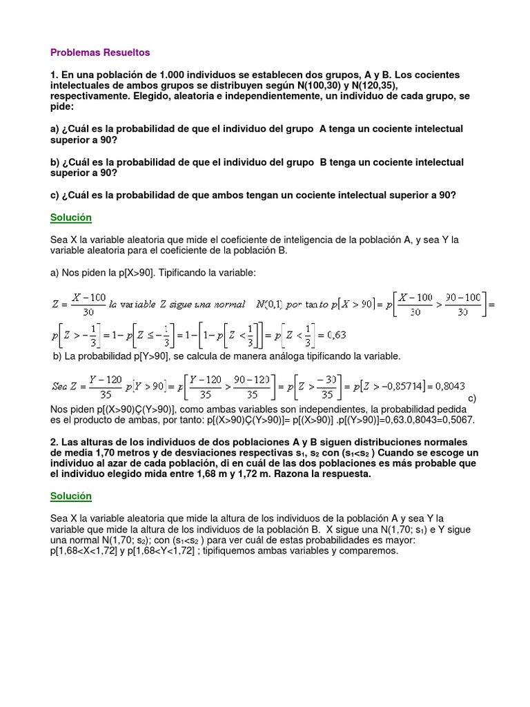 Problemas Resueltos | PDF | Probabilidad | Variable aleatoria