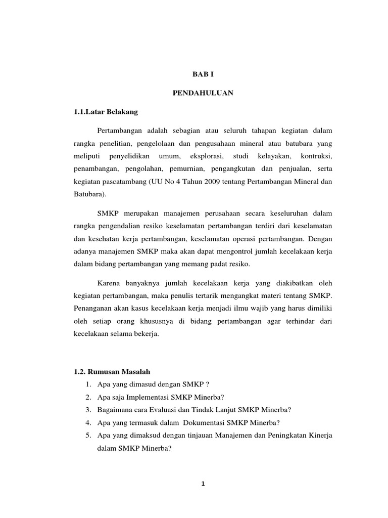 SMKP Minerba | PDF | Teknologi & Rekayasa