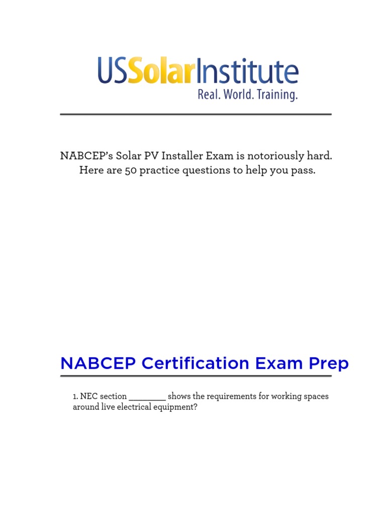 NABCEP Prep Questions | Download Free PDF | Photovoltaic System | Solar Panel