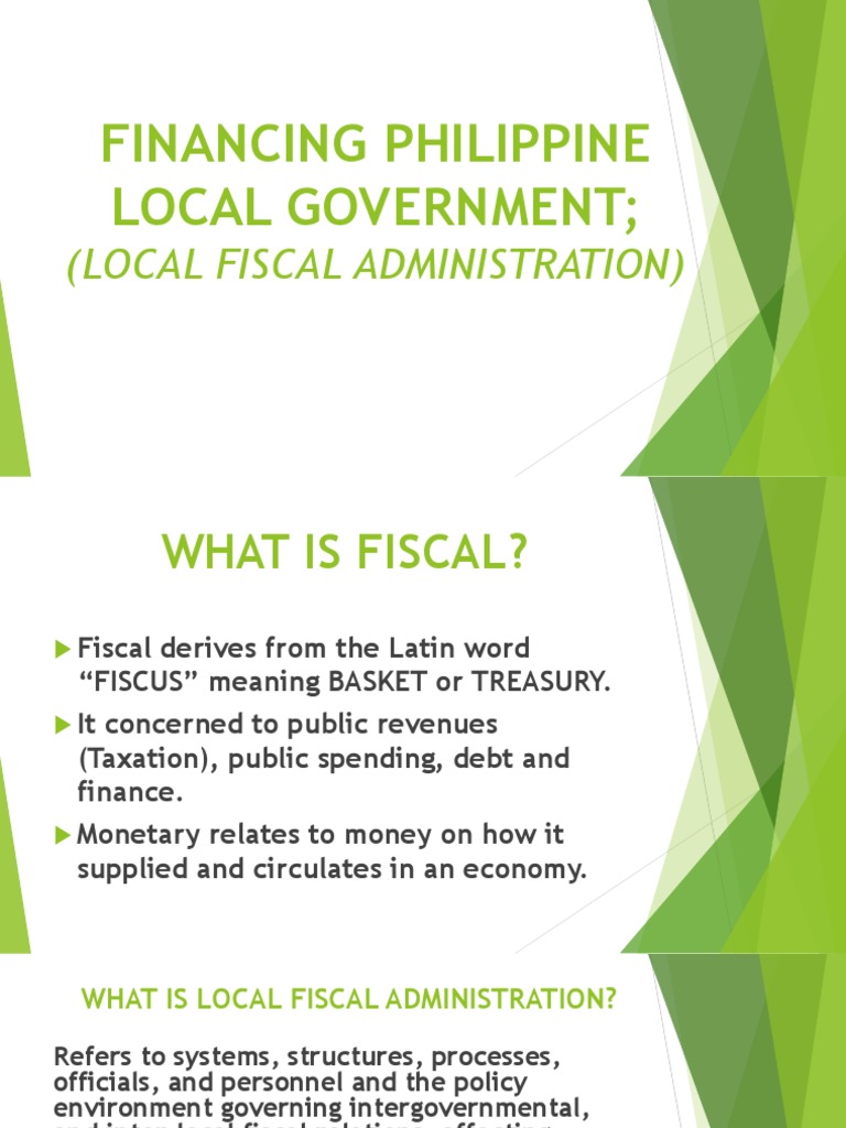Philippine Local Fiscal Administration | PDF | Money | United States ...