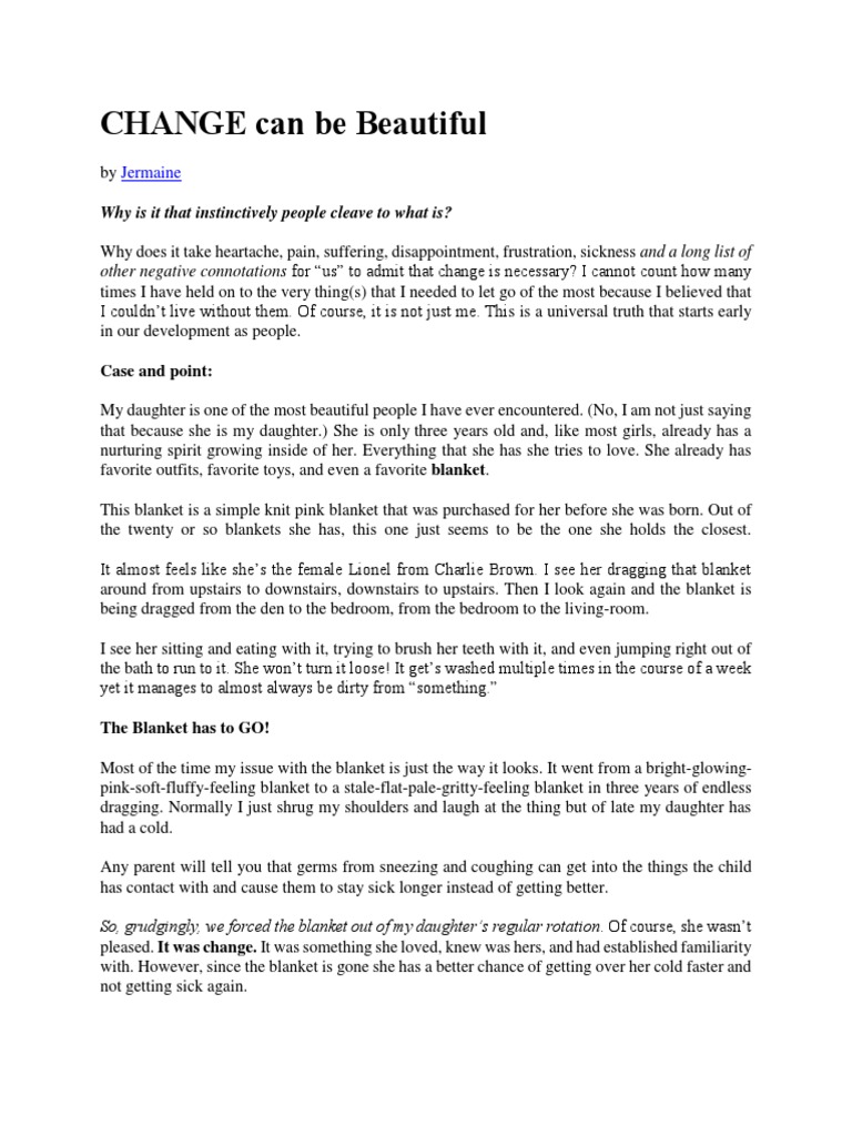 CHANGE Can Be Beautiful | PDF