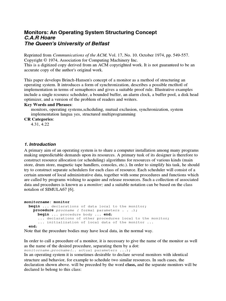 Car Ho Are Monitors | PDF | Subroutine | Computer Architecture
