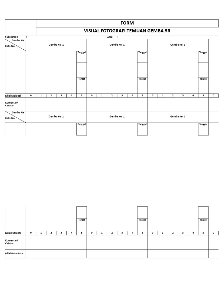 Form Visual Temuan Gemba | PDF