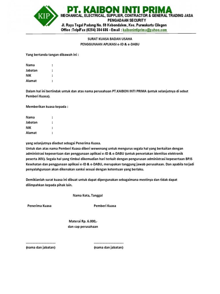 Kop Surat Kosong | PDF