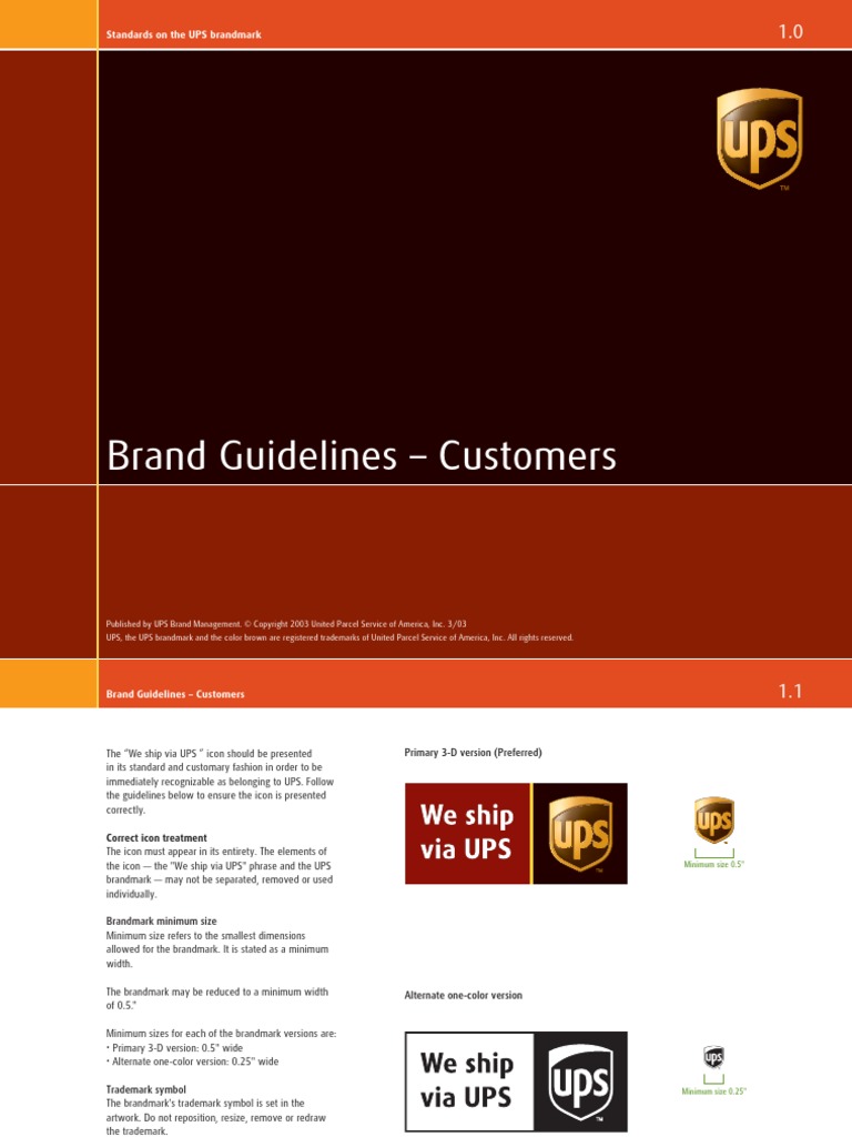 Ups CC Brand Guidelines | PDF | Logos | United Parcel Service