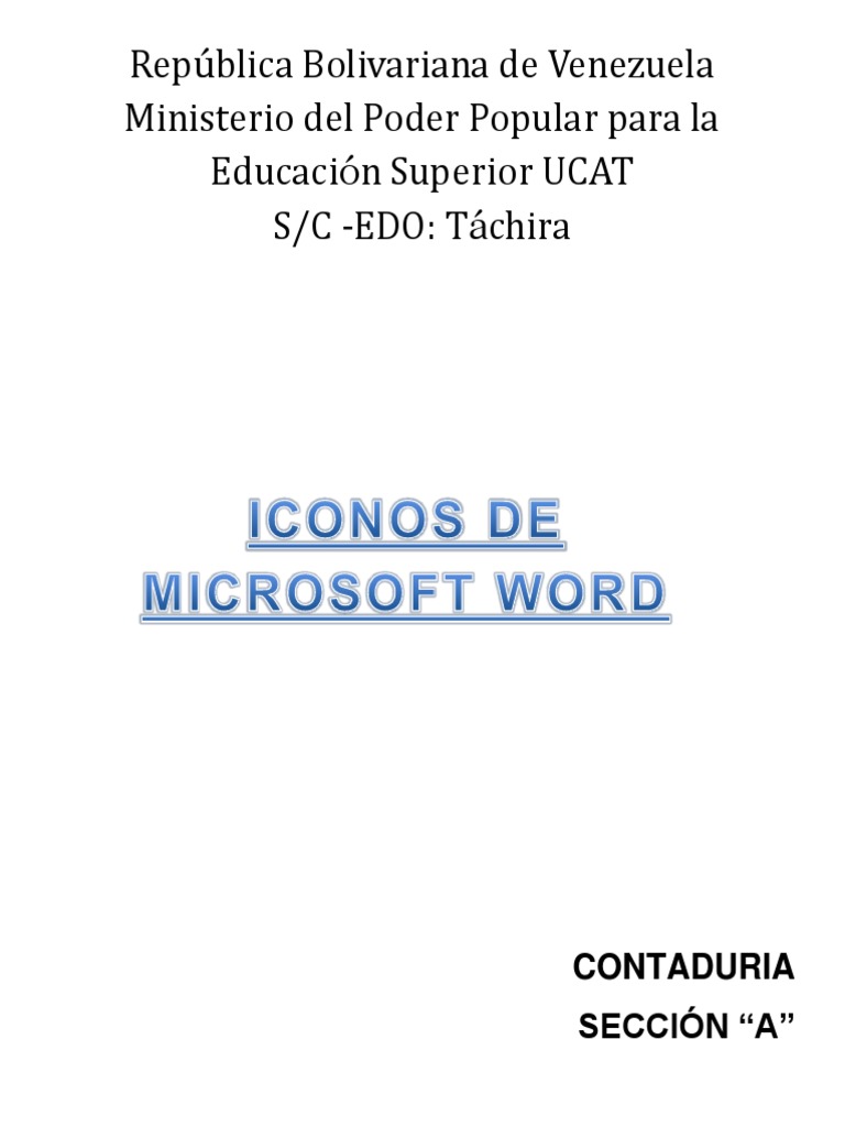 Iconos de Word | PDF | Tabla (base de datos) | Ventana (informática)
