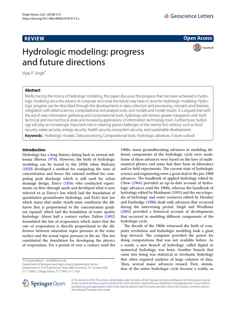 Hydrological Modeling Review | PDF | Hydrogeology | Hydrology