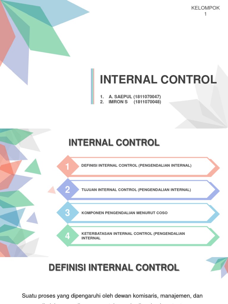 Internal Control | PDF