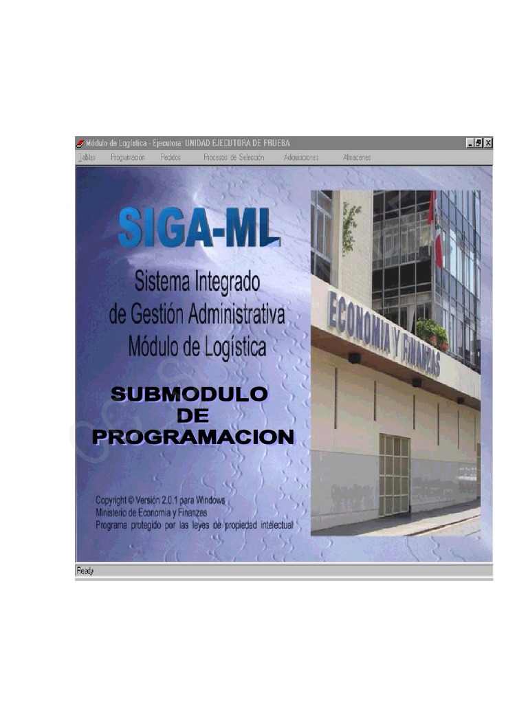 SIGA Manual - Usuario - Programacion PDF | PDF | Presupuesto | Logística