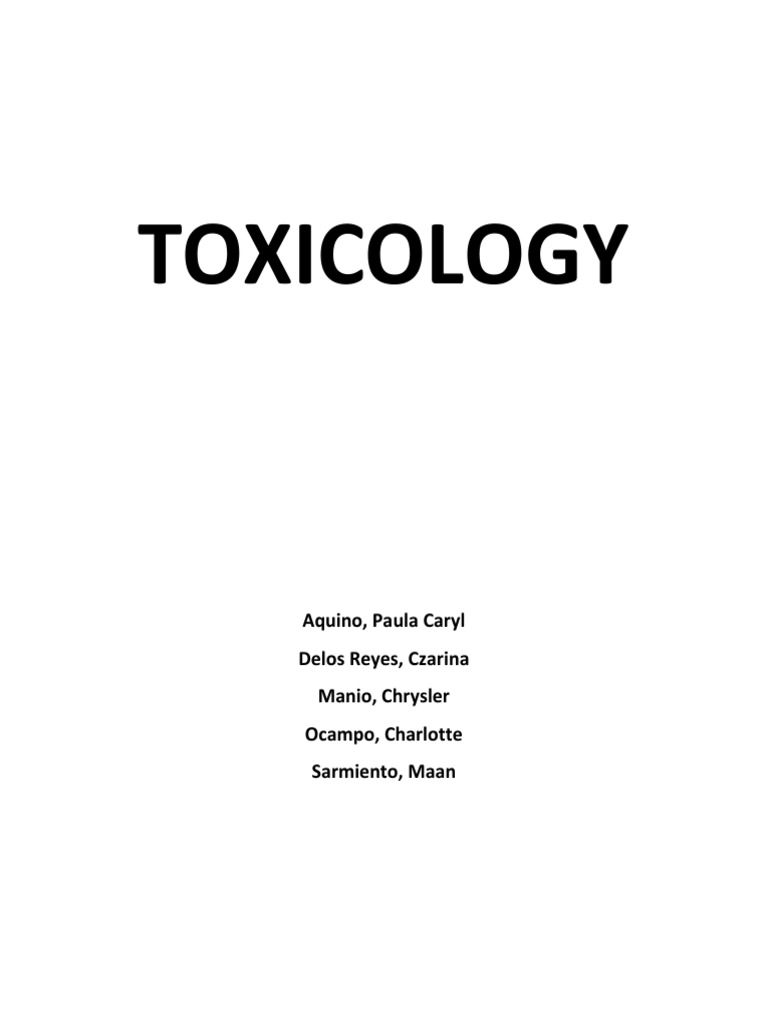 Toxicology Report Overview | PDF | Toxicology | Methanol