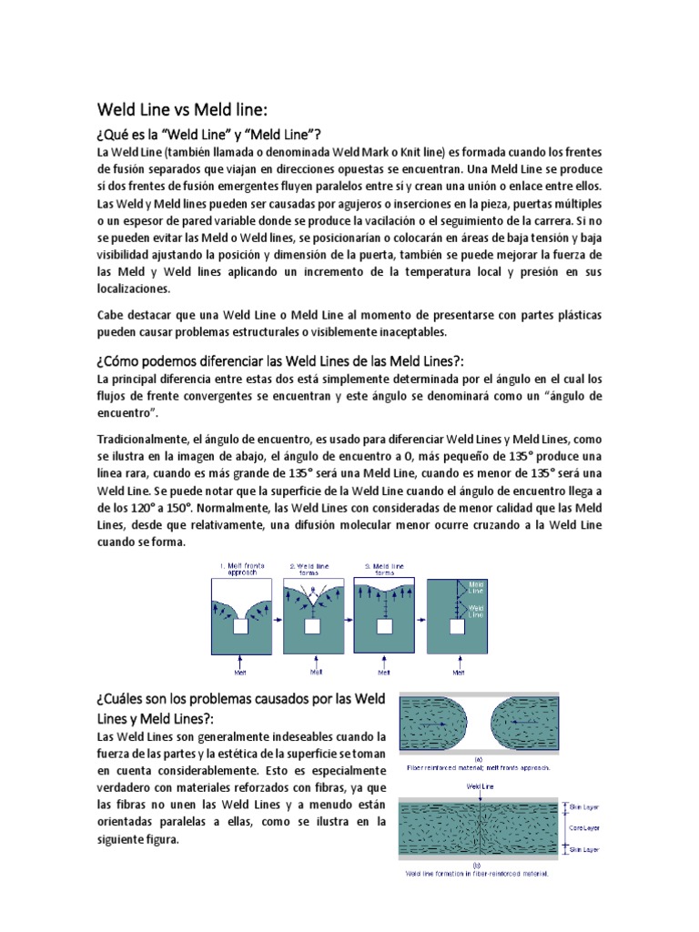 Diferencias entre Weld y Meld Lines | PDF | Soldadura | Construcción
