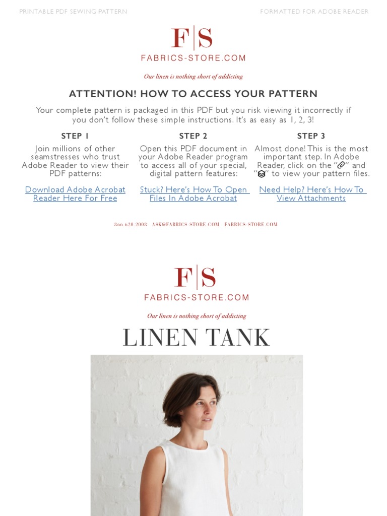 PDF Linen Tank Sewing Pattern Guide | PDF | Software