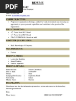 Simple Bio Data Format | PDF