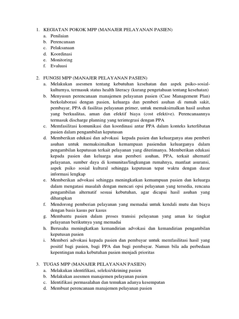 Tugas, Peran Dan Kegiatan MPP | PDF | Pengembangan Diri