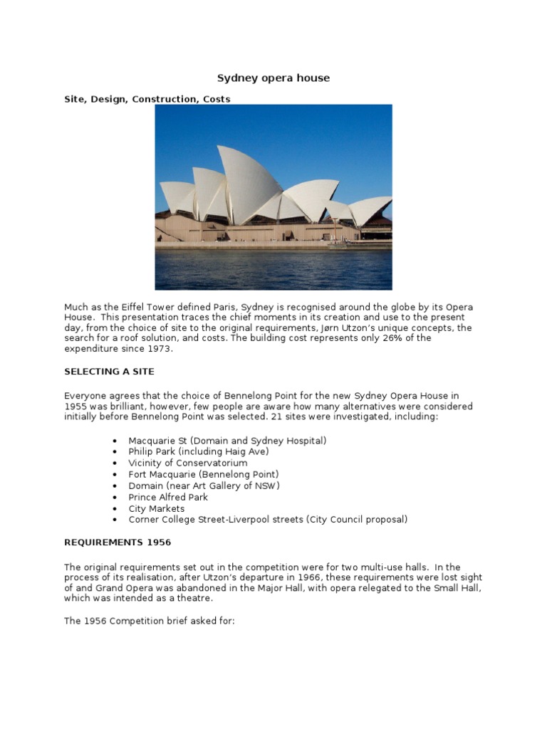 Sydney Opera House | PDF