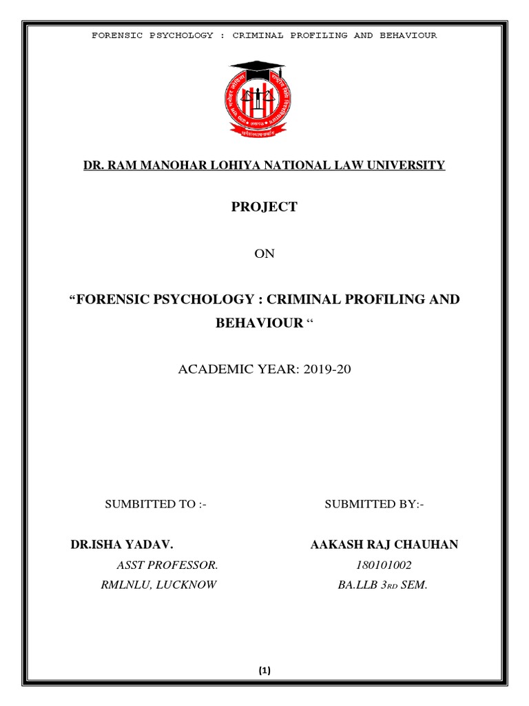 Forensic Psychology: Criminal Profiling Insights | PDF | Daubert ...