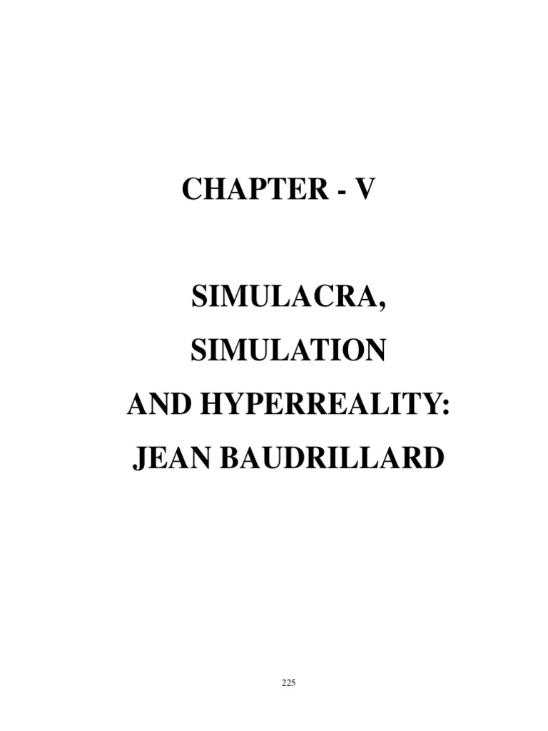 Simulacra and Simulation | PDF | Postmodernism | Marxism