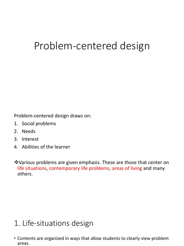 Problem-Centered Design | PDF