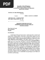 Sample Request For Subpoena | PDF | Prosecutor | Legal Procedure