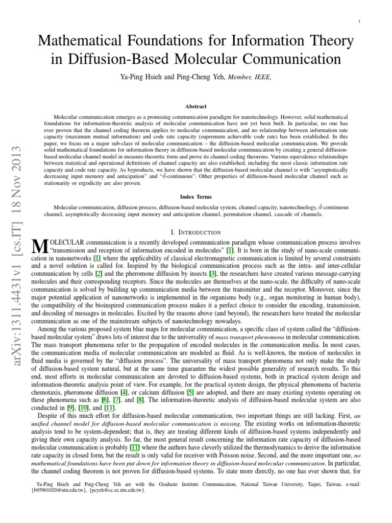 Info Theory | PDF | Information | Communication