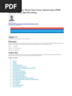 LSMW Batch Input for Master Data | PDF | Computer File | Microsoft Excel