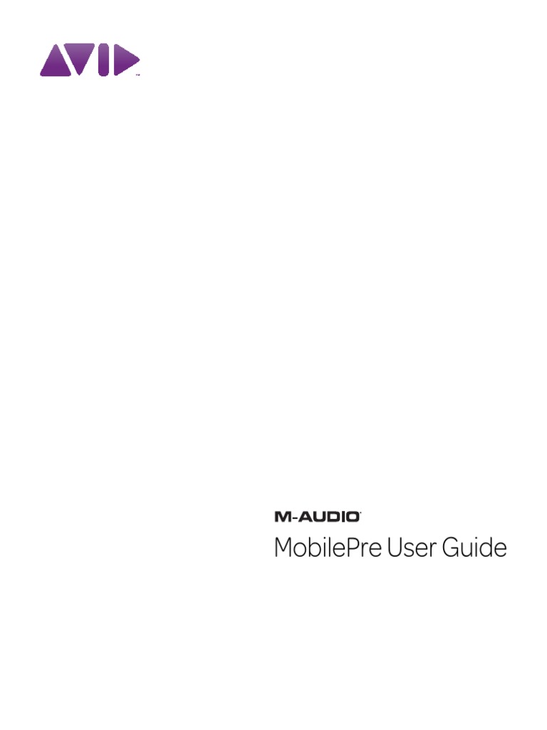 MobilePre User Guide - EN - 77637 PDF | PDF | Electromagnetic ...