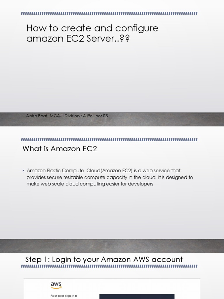 How To Create and Configure Amazon EC2 Server | PDF
