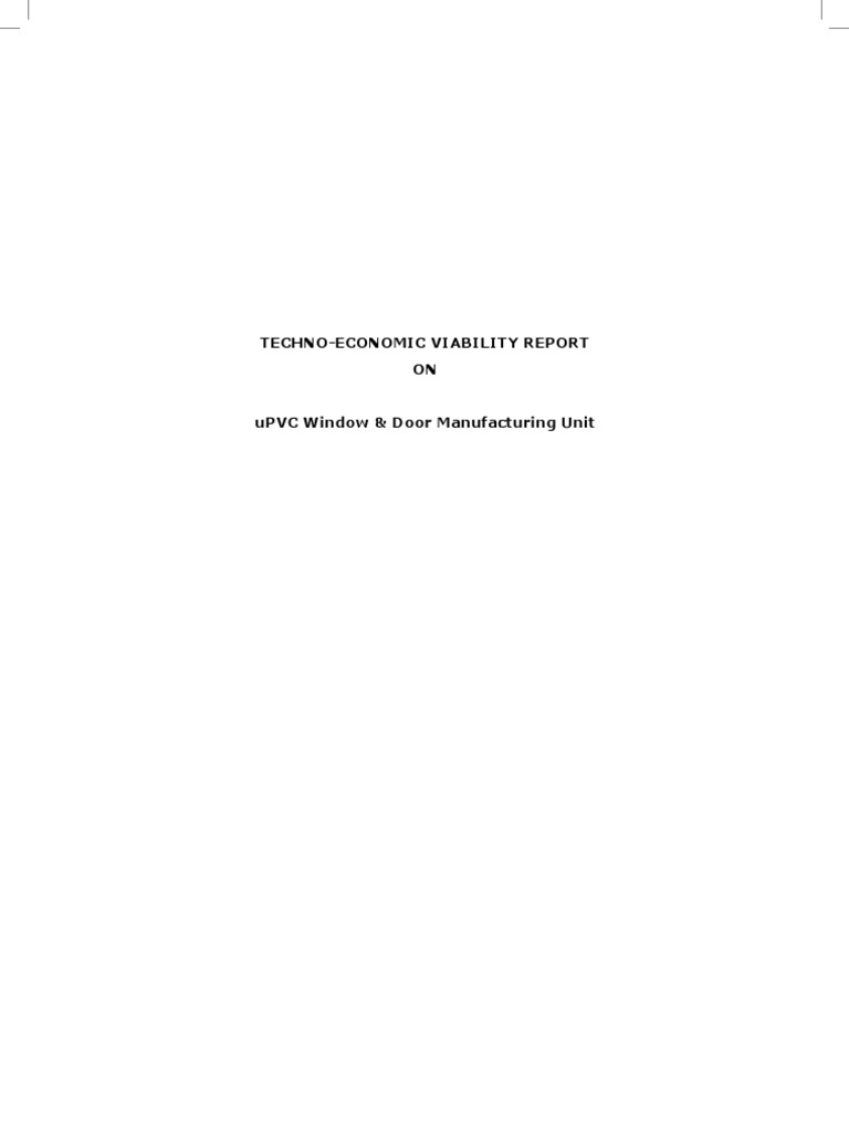 Technical Feasibility Report-uPVC Windows & Doors | PDF | Window ...