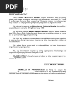 Sample Format of Affidavit (Tagalog) | PDF