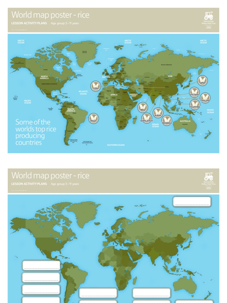 World Map Poster - Rice 5 11 Rice Intro | PDF | Rice | Asia