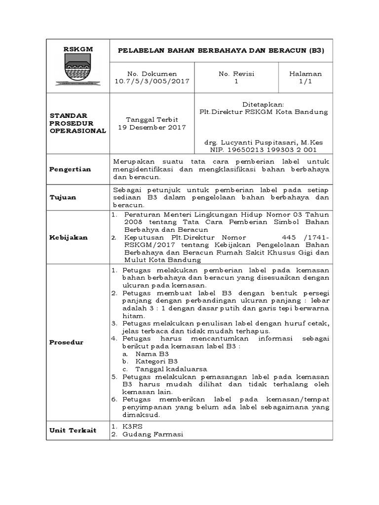 Spo Pemberian Label Pada b3 | PDF