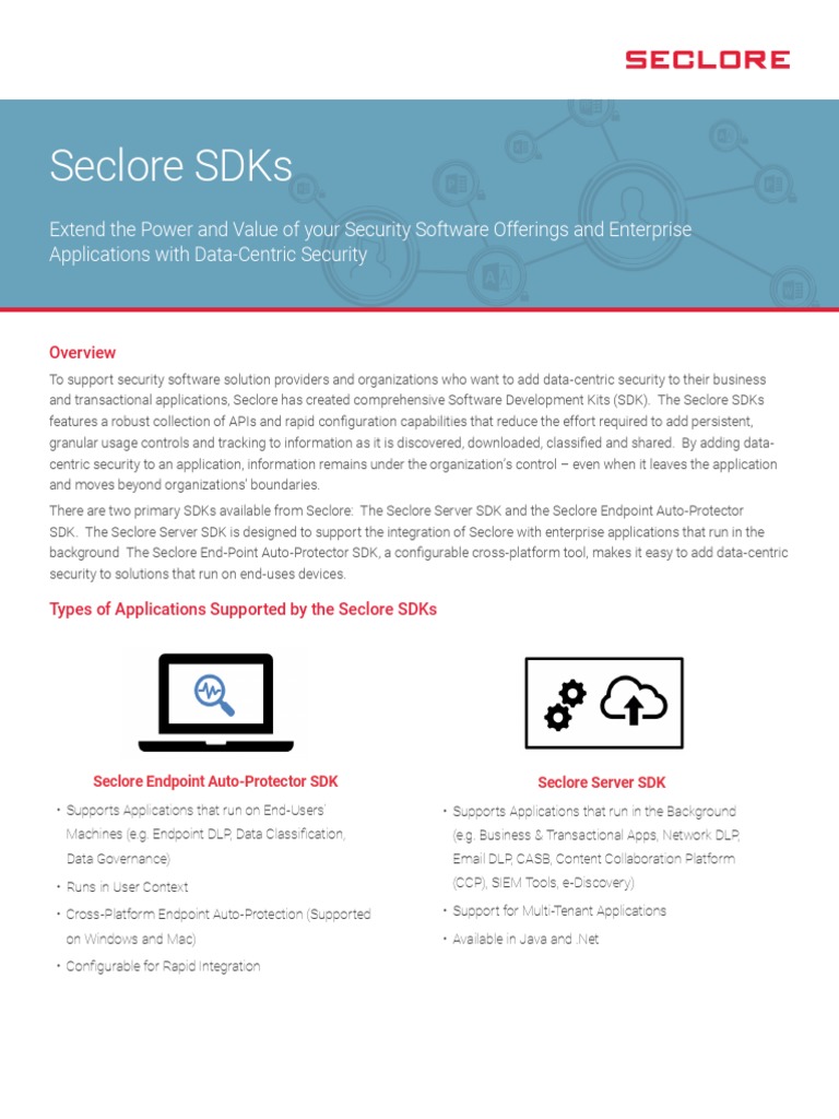 Seclore APIs & Sdks | PDF | Software Development Kit | Application Software