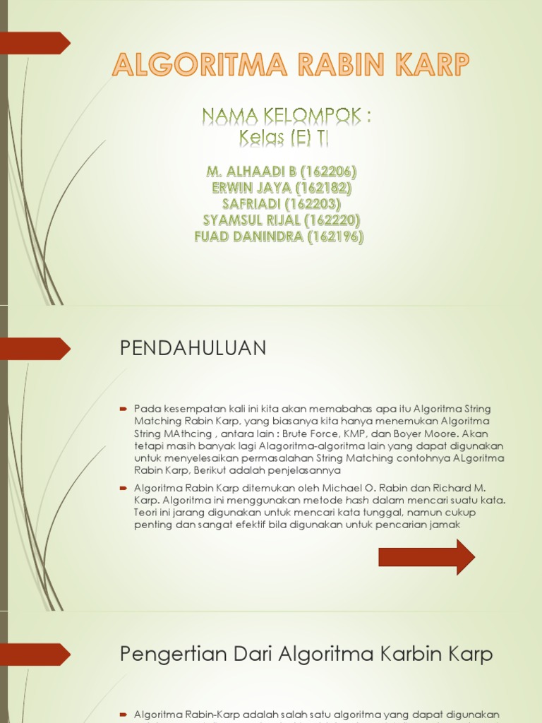 Algoritma Rabin Karp Analisis | PDF | Sains & Matematika