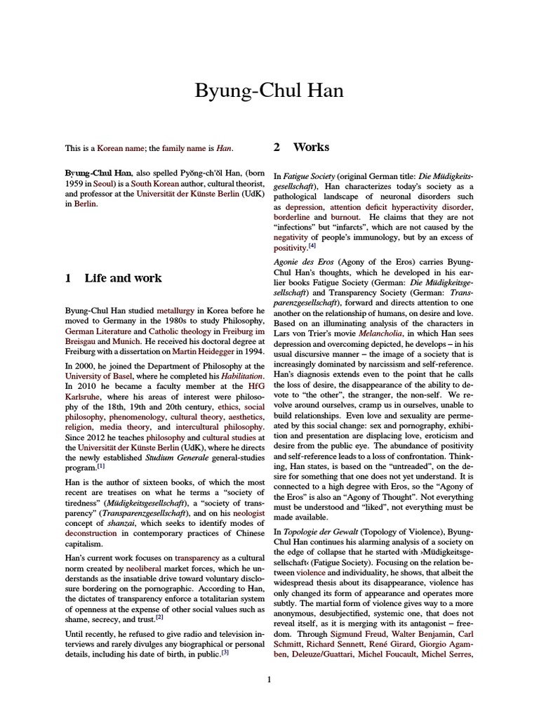 Byung Chul Han PDF | PDF