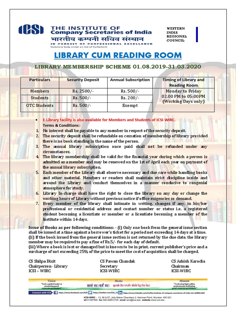 Library Notice - Wirc 25-07-2019 | PDF | Libraries | Government