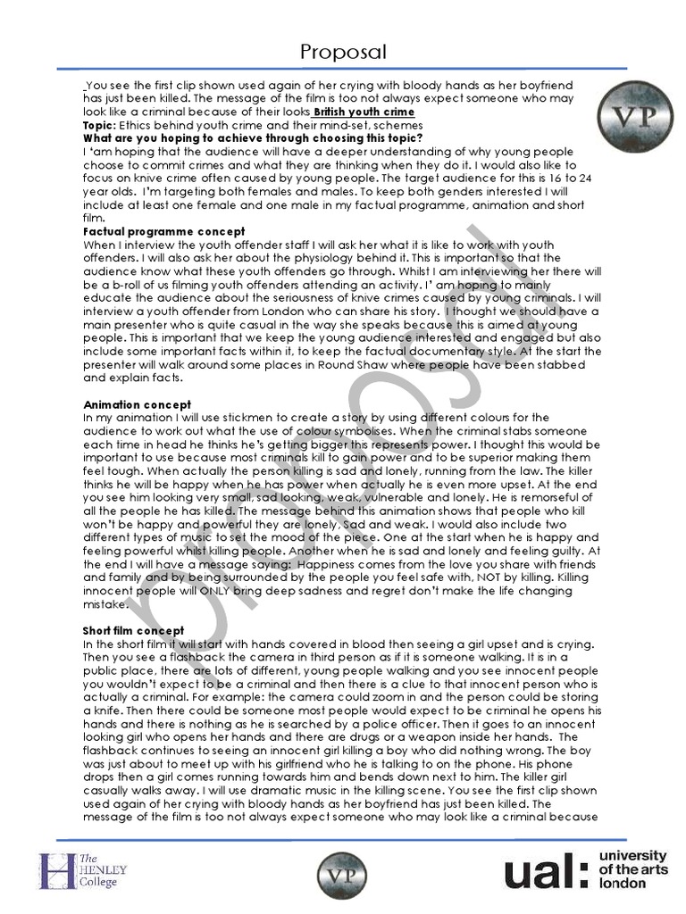 Proposal - Youth Crime | Download Free PDF | Juvenile Delinquency ...