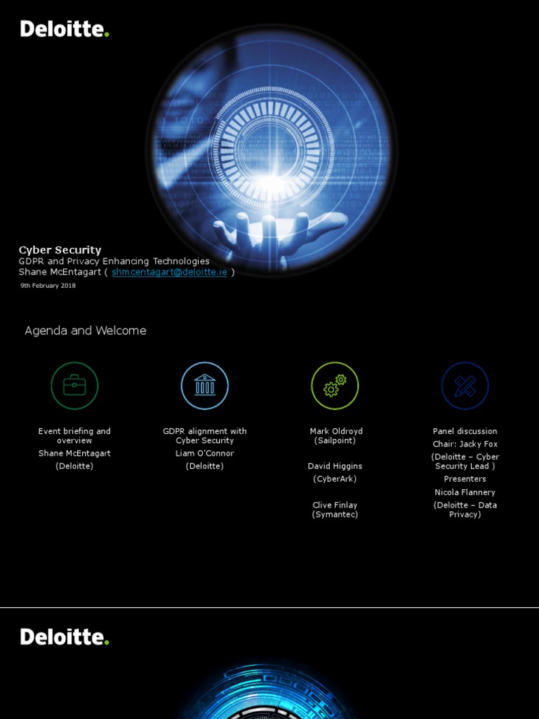 Deloitte GDPR and Privacy Enhancing Technology Event | PDF | Computer ...