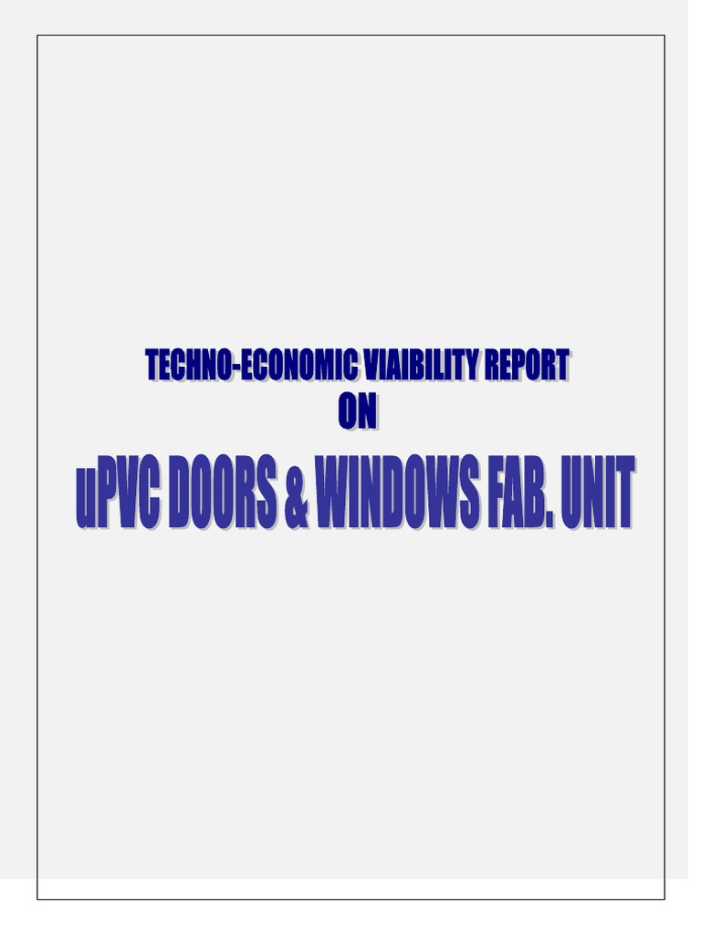Tfr-Upvc Windows and Doors Fab. Unit | PDF | Window | Polyvinyl Chloride